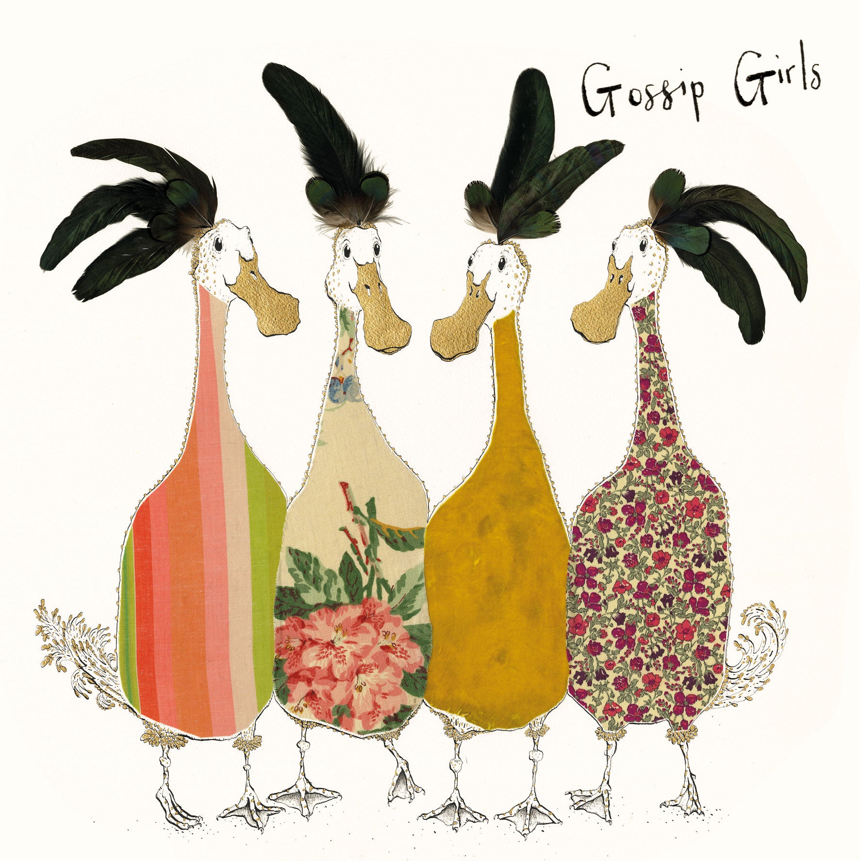 Gossip Girls Duck Card – Anna Wright Ltd